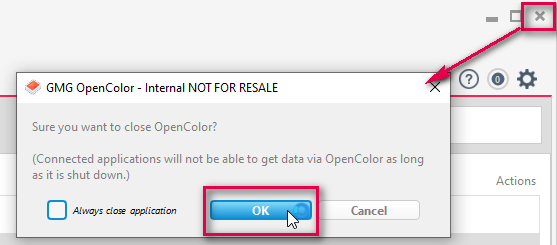 How to close all GMG applications – GMG Support