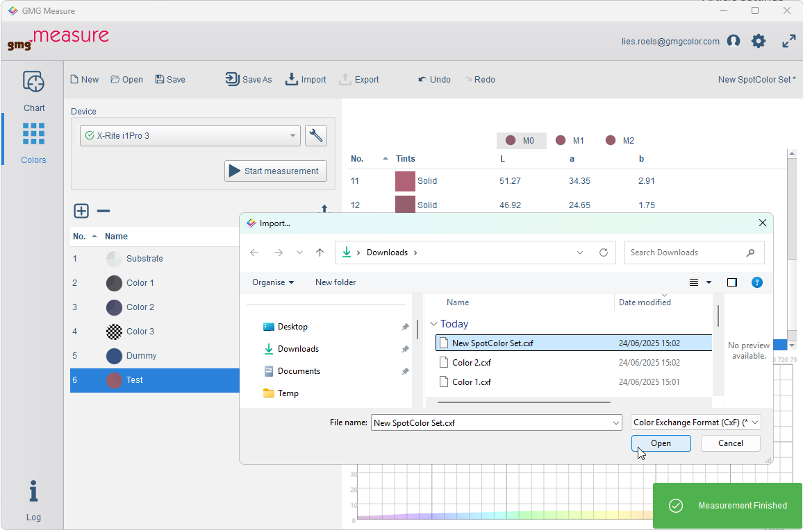 How to import and organize CXF data – GMG Support