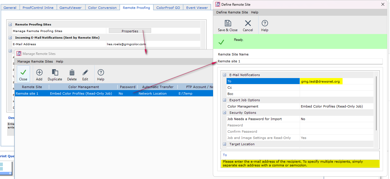 How to set up remote proofing – GMG Support