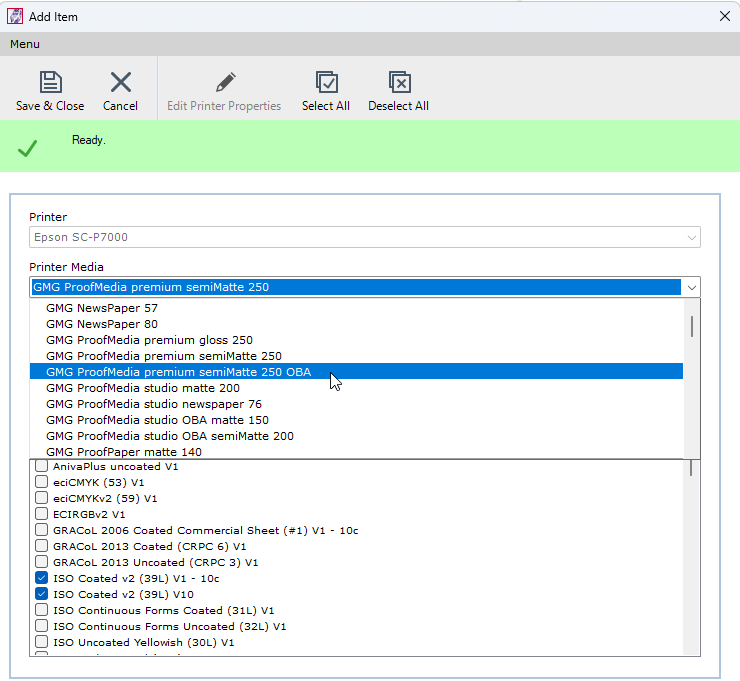 How to add or change the proof media – GMG Support