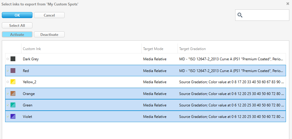 Export spot colors as CxF file – GMG Support