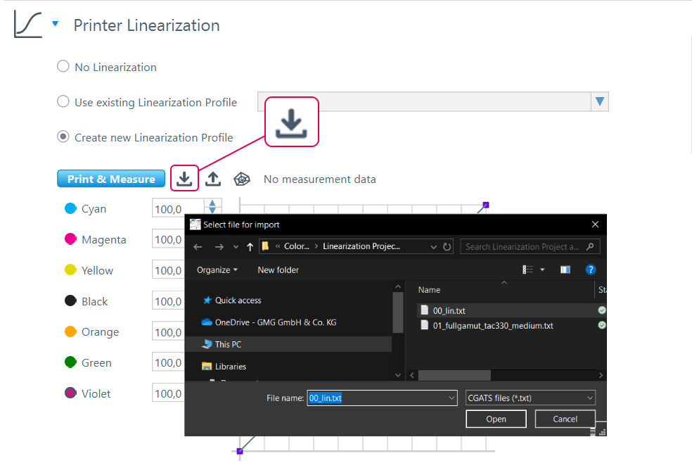 Printer linearization – GMG Support