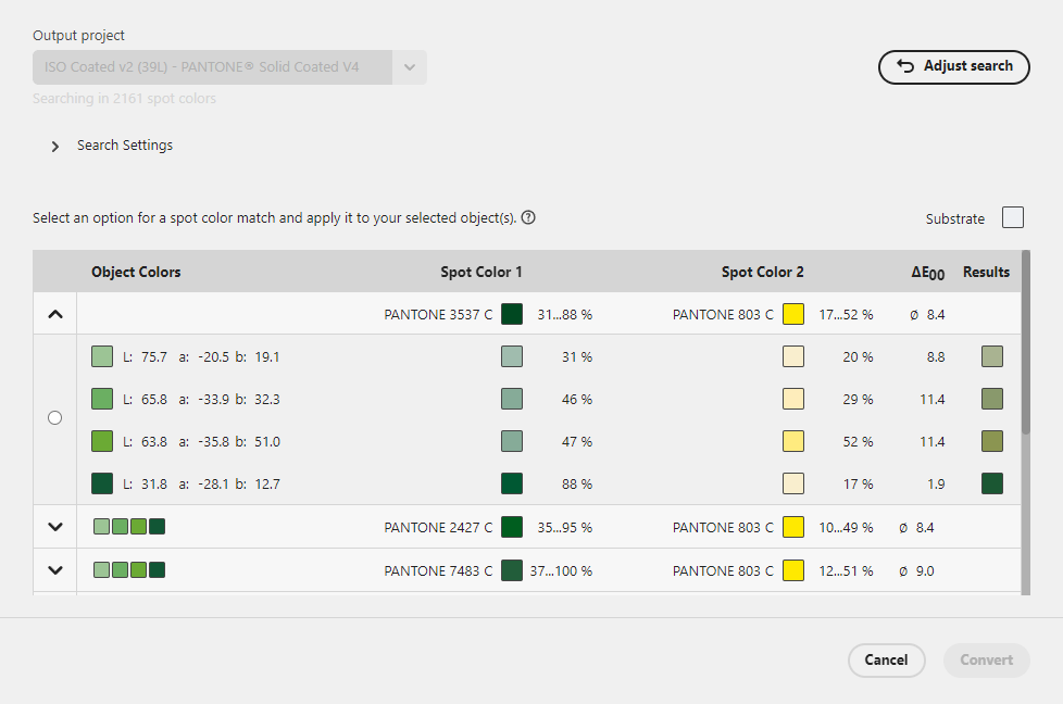 Spot Color Finder: find and apply matches efficiently – GMG Support