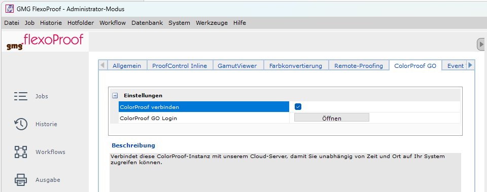 ColorProof mit der GMG Cloud verbinden – GMG Support
