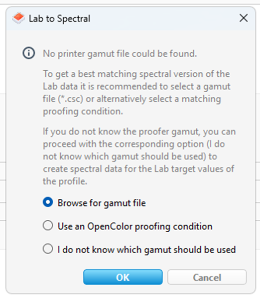 Lab-to-Spectral: Create a characterization from an MX4 proof profile ...