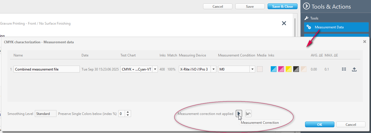 Measurement correction – GMG Support