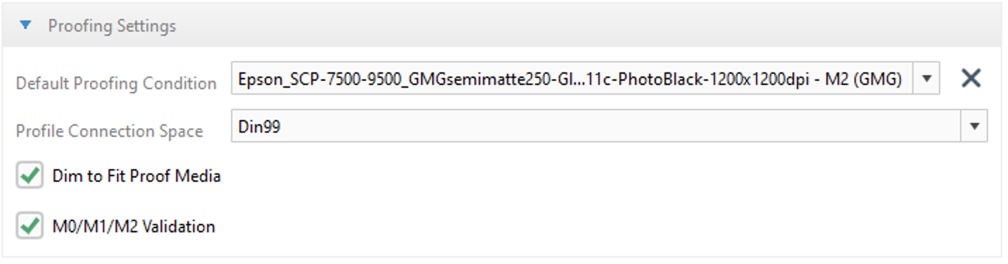 Proofing settings – GMG Support