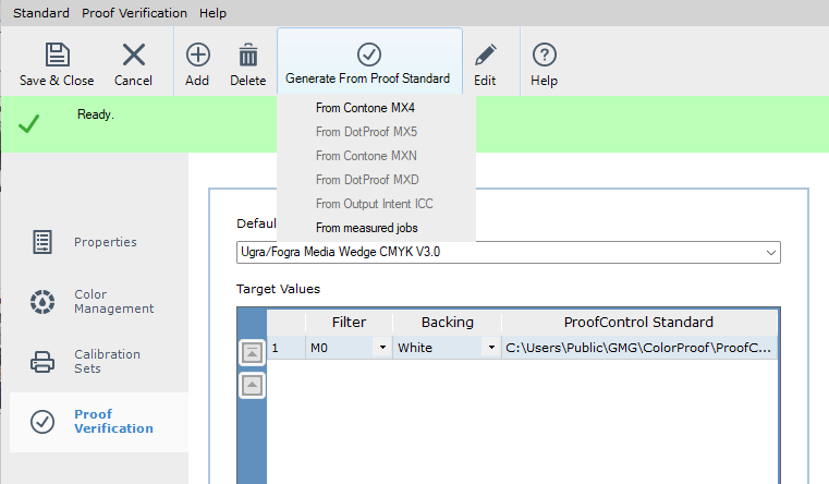 Can I use GMG ProofControl Inline with my own custom proof standard ...